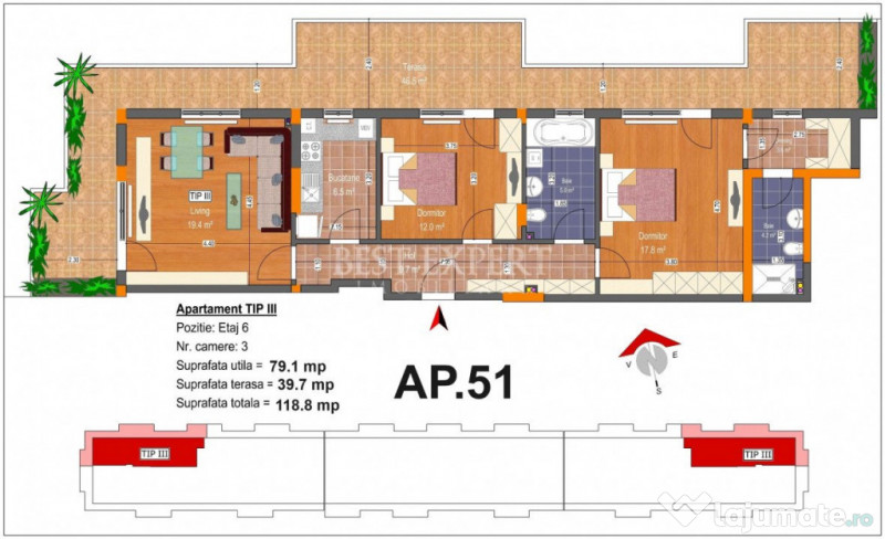 Terasa superba-10 minute metrou Teclu/ Mutare Rapida-credit, 130.275 ...