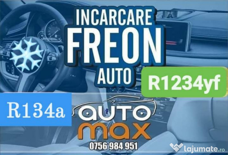 Încarcare freon Auto Max / R134a - R1234yf, 1 leu - Lajumate.ro