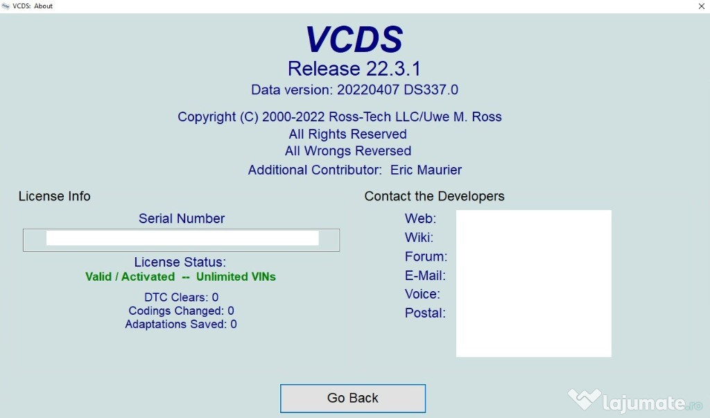 Tester VCDS HEX V2 ARM STM32F405 22.3.1 ENG/RO