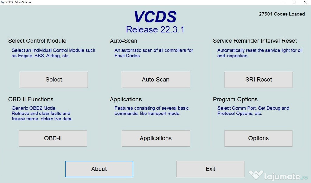 Tester VCDS HEX V2 ARM STM32F405 22.3.1 ENG/RO