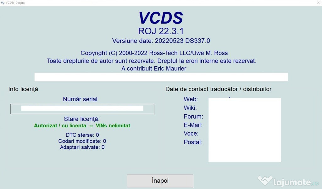 Tester VCDS HEX V2 ARM STM32F405 22.3.1 ENG/RO