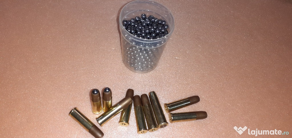10 cartuse pt. pistol DAN WESSON 6 mm airsoft + 1000 bile