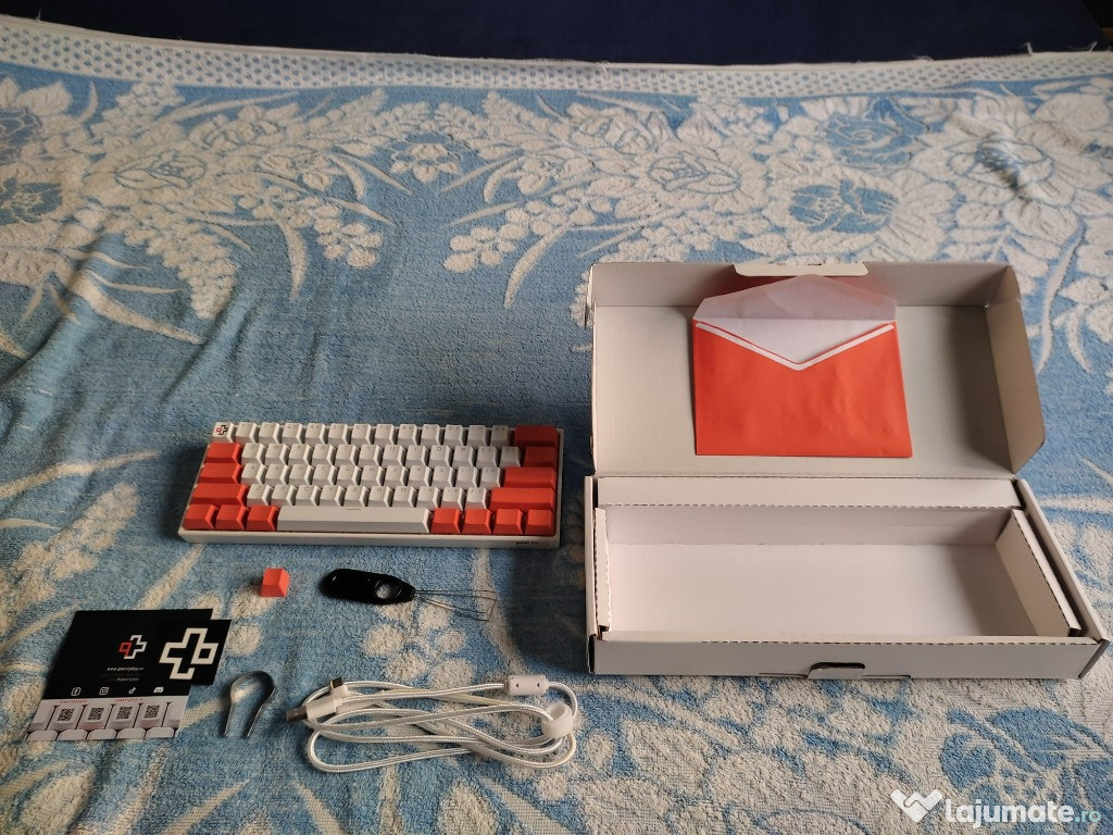 Tastatură mecanică gaming Qwerty Key portocalie