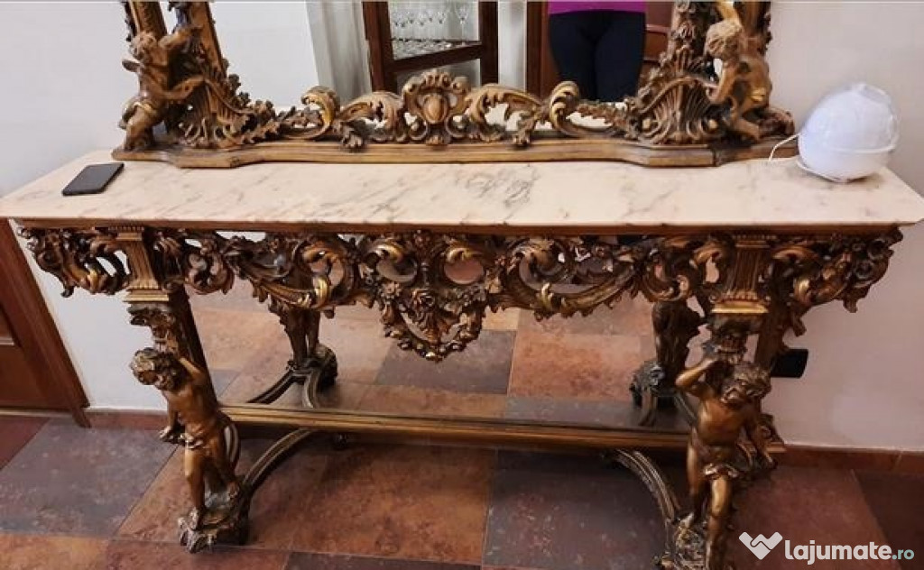 Consola cu oglinda baroc/rococo/Louis/mobila antica/vintage,