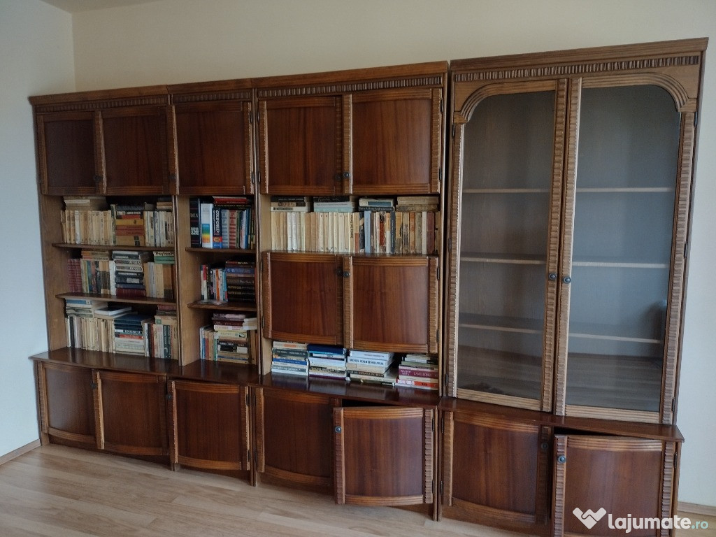 Biblioteca modulara din lemn - 5 corpuri de mobila