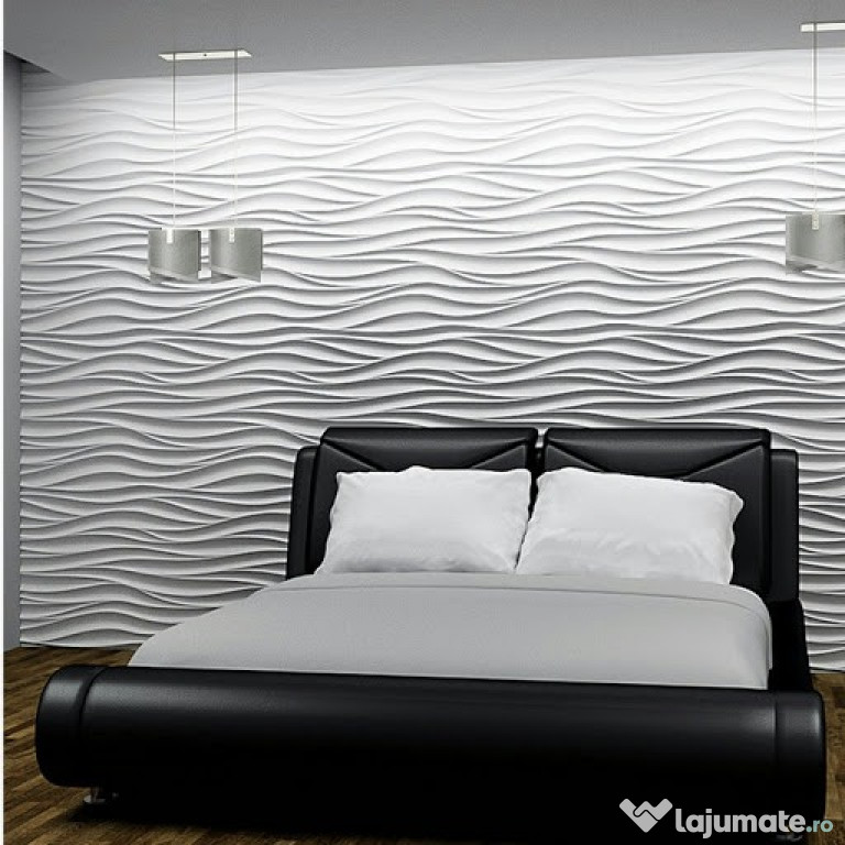 Panouri 3D din ciment alb pentru interior sau exterior