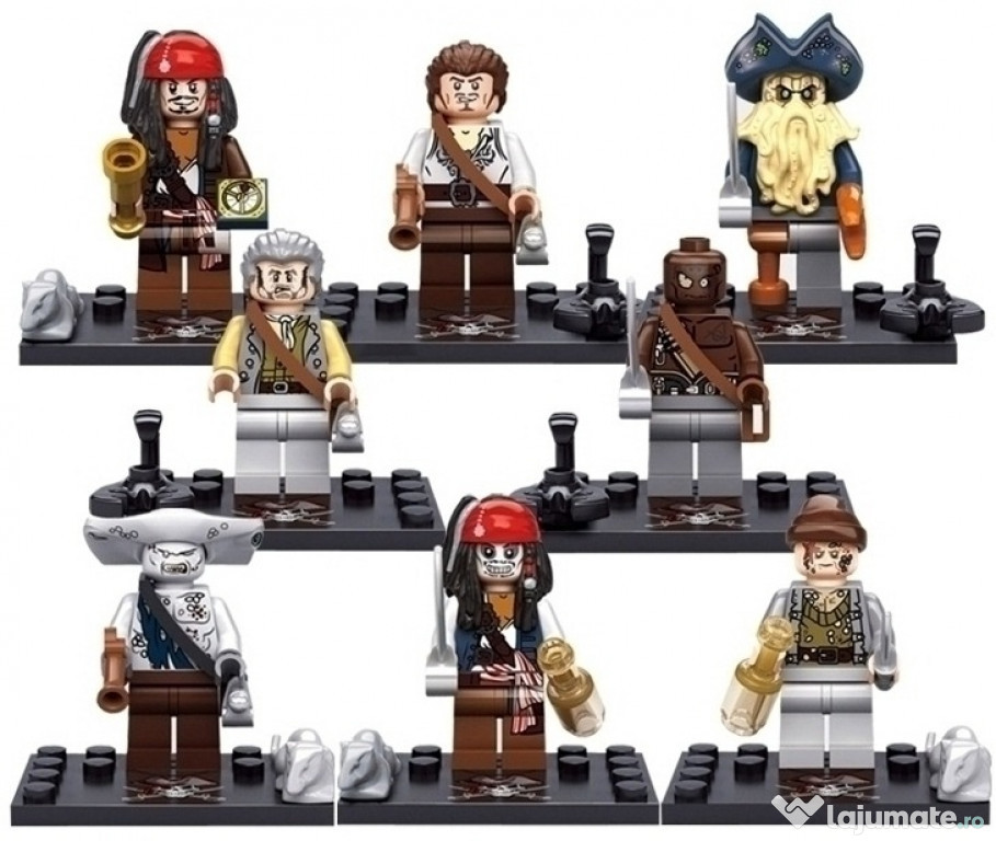 Set 8 Minifigurine tip Lego Piratii din Caraibe 2 Davy Jones