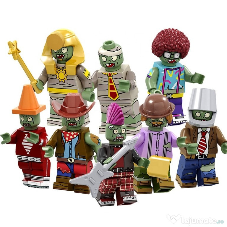 Set 8 minifigurine tip Lego Plants vs Zombies pack 1 sau 2