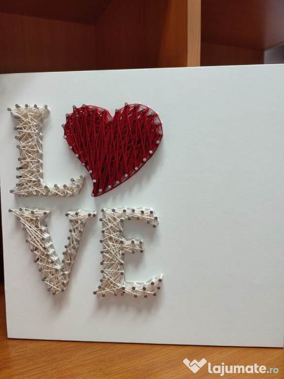 Tablouri licheni si string art