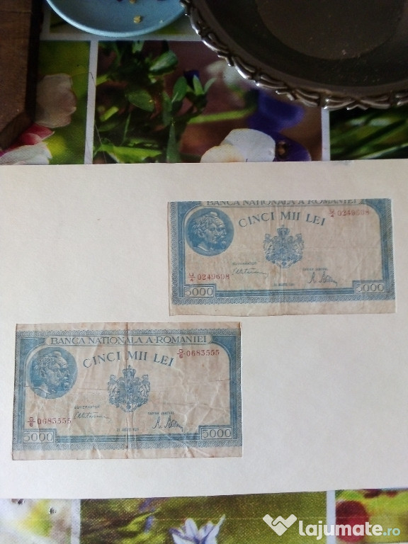 Clasor cu bancnote din anii 1941-1950 diverse valori