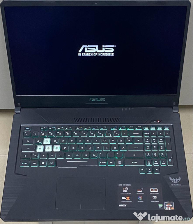 Laptop ASUS TUF Gaming FX 705 D Black AMD Ryzen 7 Full HD 8 GB RAM SSD ...