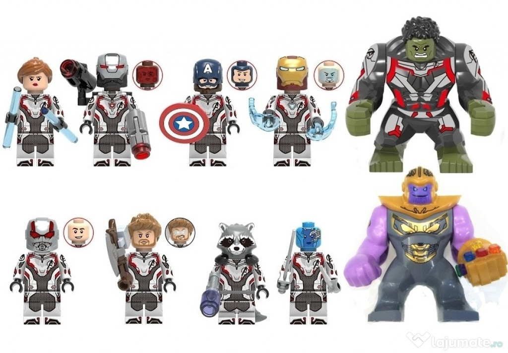 Set 10 Minifigurine tip Lego Avengers EndGame Quantum Suits